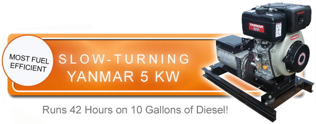 Slow-Turning 5 kW Yanmar Diesel Generator Slow-Turning 5 kW Yanmar Diesel Generator